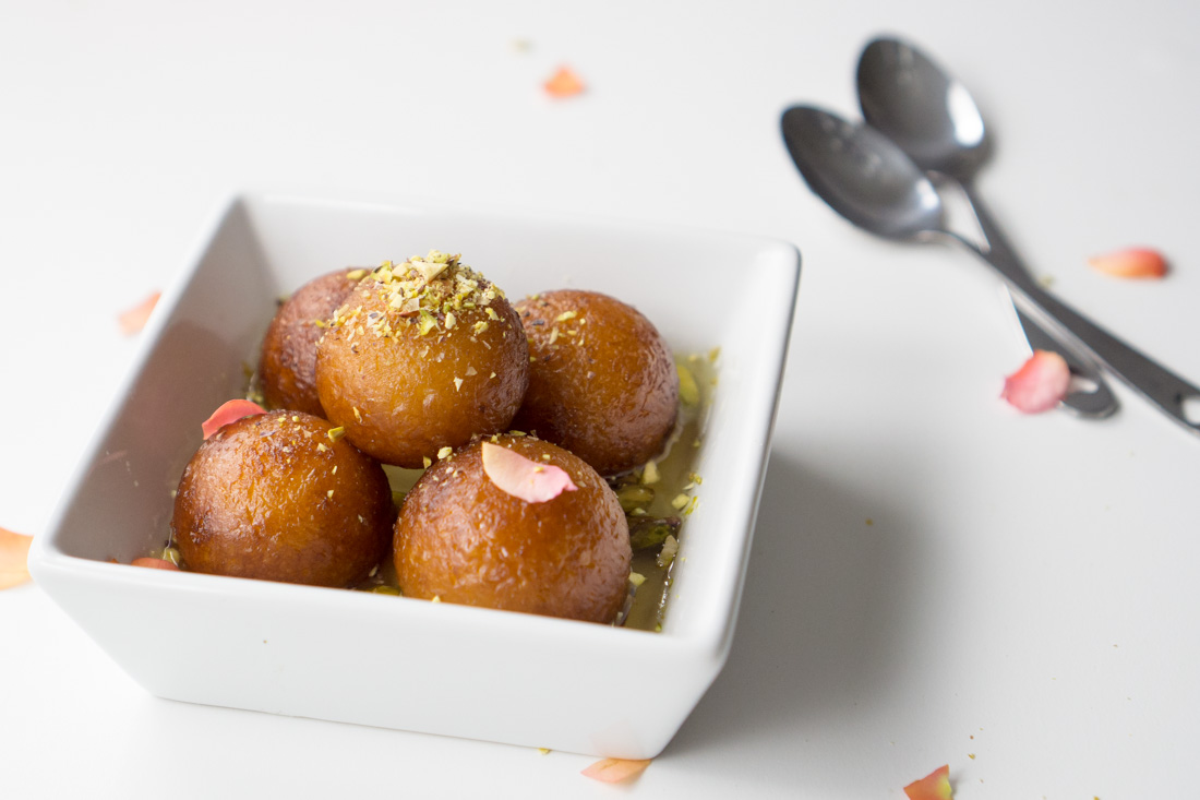 Indian Doughnuts in Rose-Scented Syrup (Gulab Jamun) - nommymommy